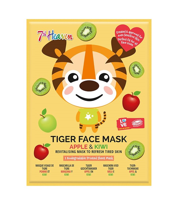 7Th Heaven Apple And Kiwi Tiger Face Mask | Montagne Jeune