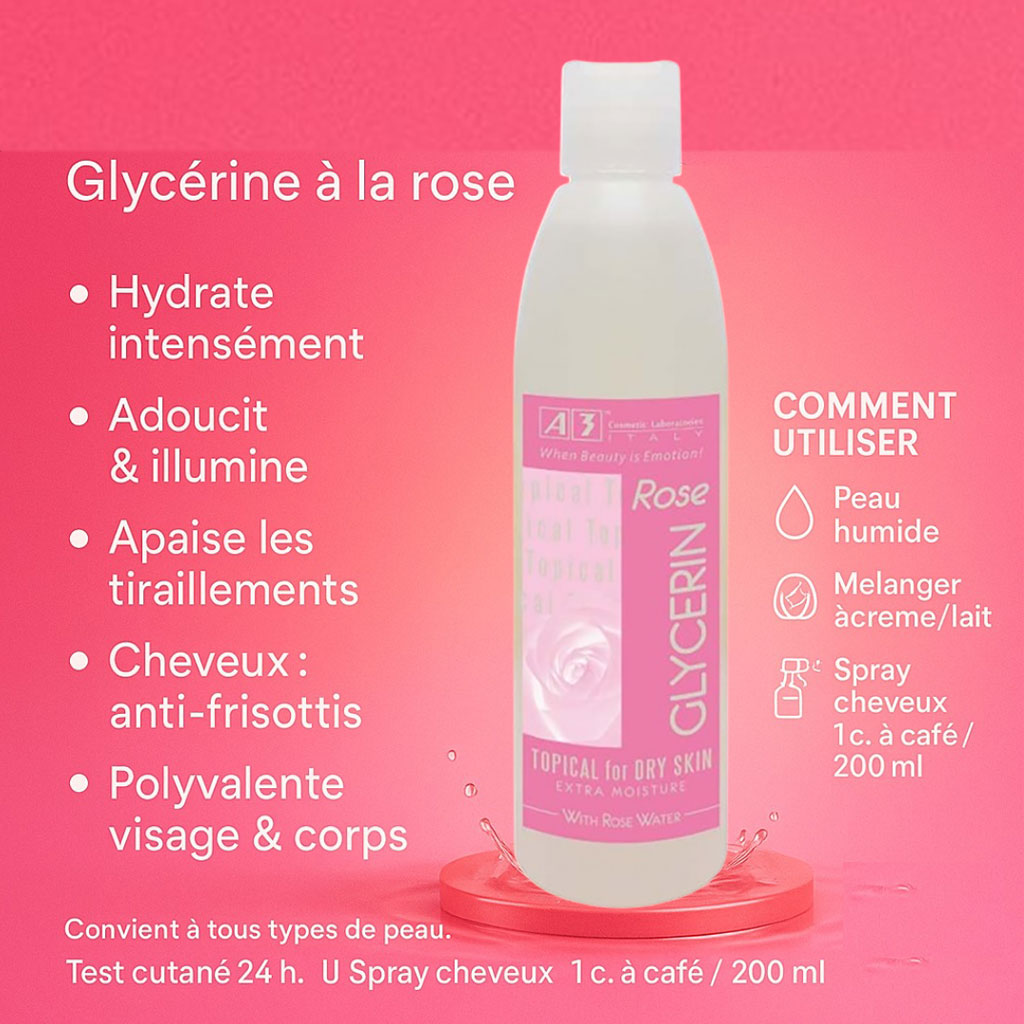 Rose Glycerin Topical For Dry Skin | A3 | a 3 Exclusive