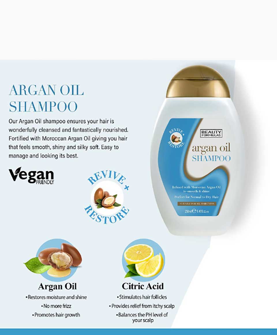 Beauty Formulas Argan Oil Shampoo | Drammock | Beauty Form