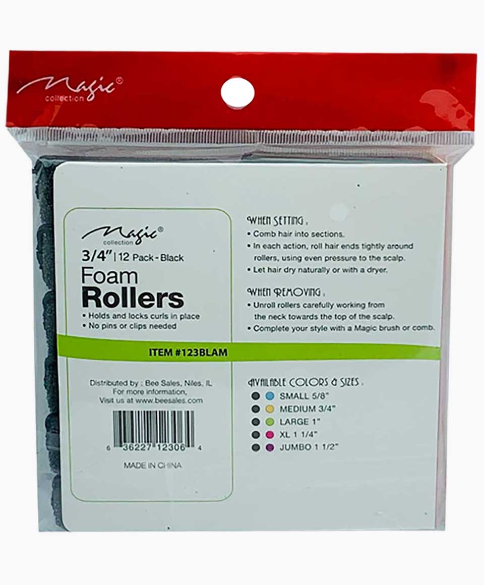 Magic Collection Foam Hair Rollers 123BLAM Medium | Bee Sales | Magic ...
