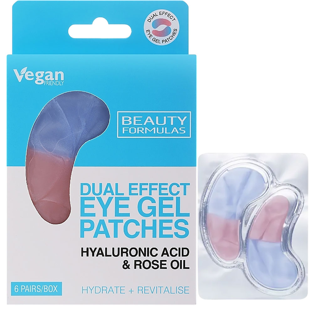 Beauty Formulas Dual Effect Eye Gel Patches With Hyaluroni