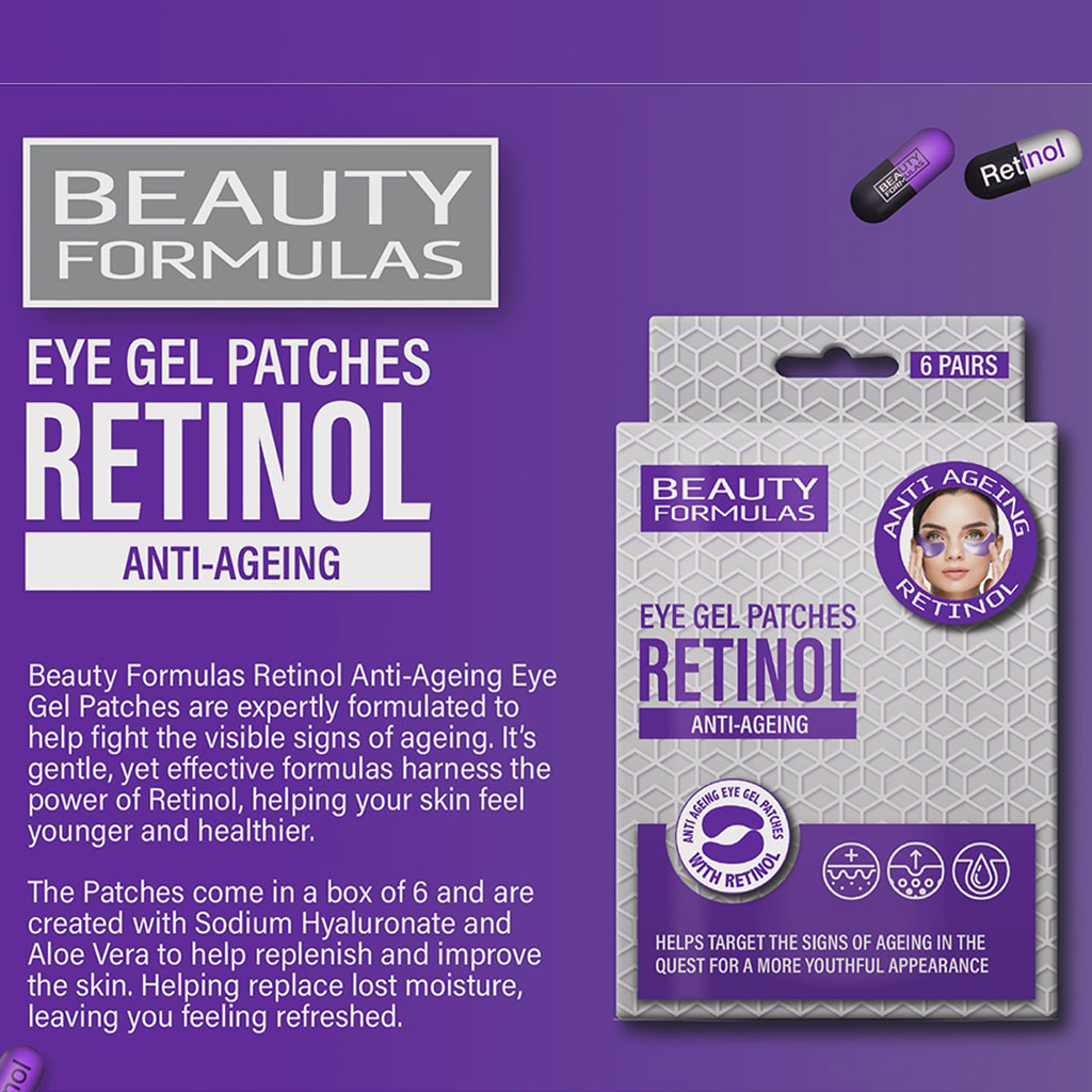 Beauty Formulas Retinol Anti Ageing Eye Gel Patches | Dram
