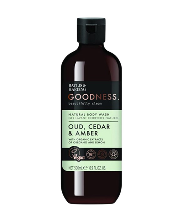 Goodness Oud Cedar And Amber Natural Body Wash | Baylis An