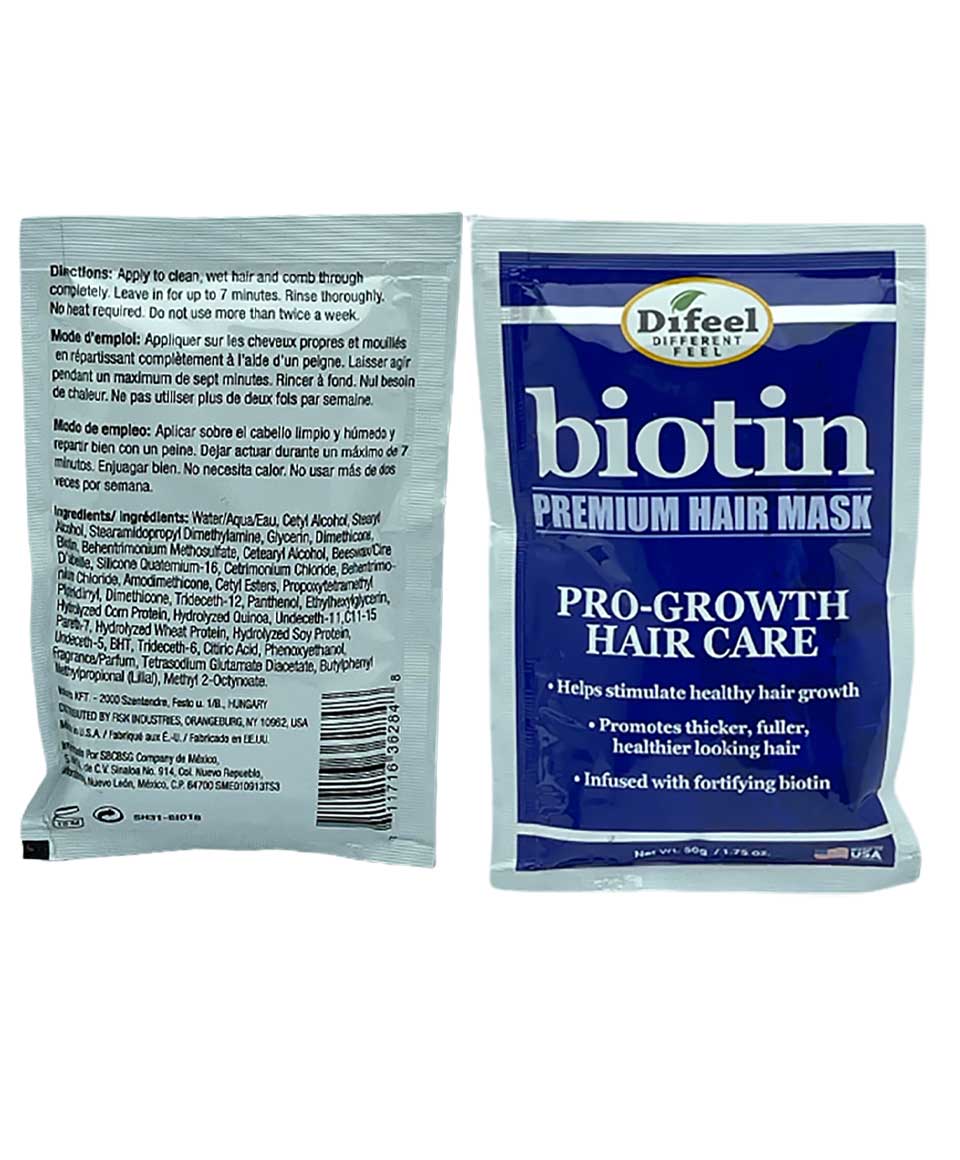Difeel Biotin Pro Growth Biotin Hair Mask Sachet | Difeel