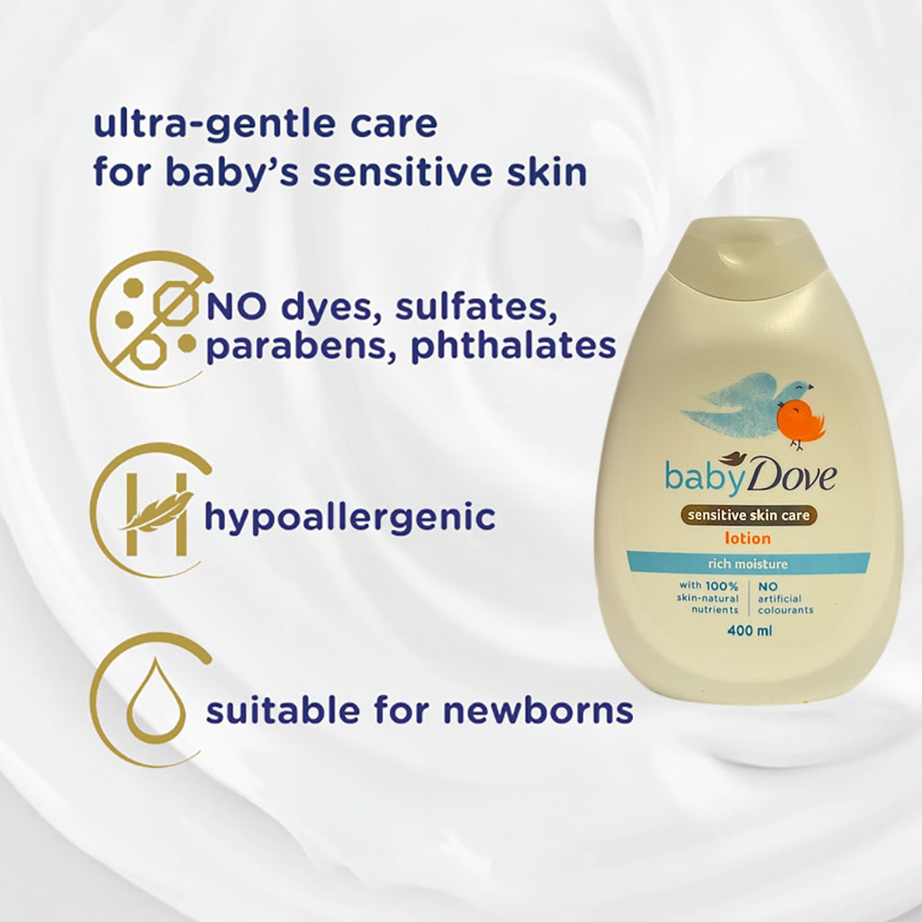 Dove Baby Sensitive Skin Care Rich Moisture Lotion | Dove