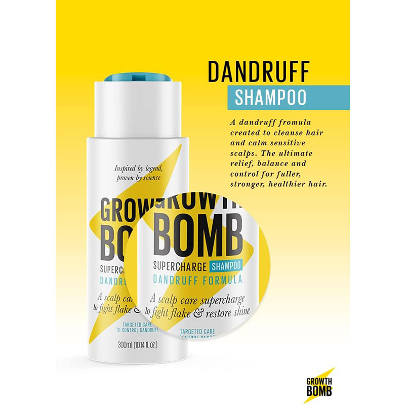 Growth Bomb Dandruff Formula Supercharge Shampoo | Growth