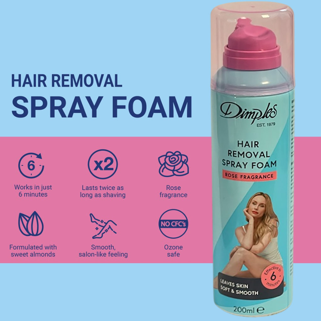 Dimples Hair Remover Spray Foam With Rose Fragrance | Dimp