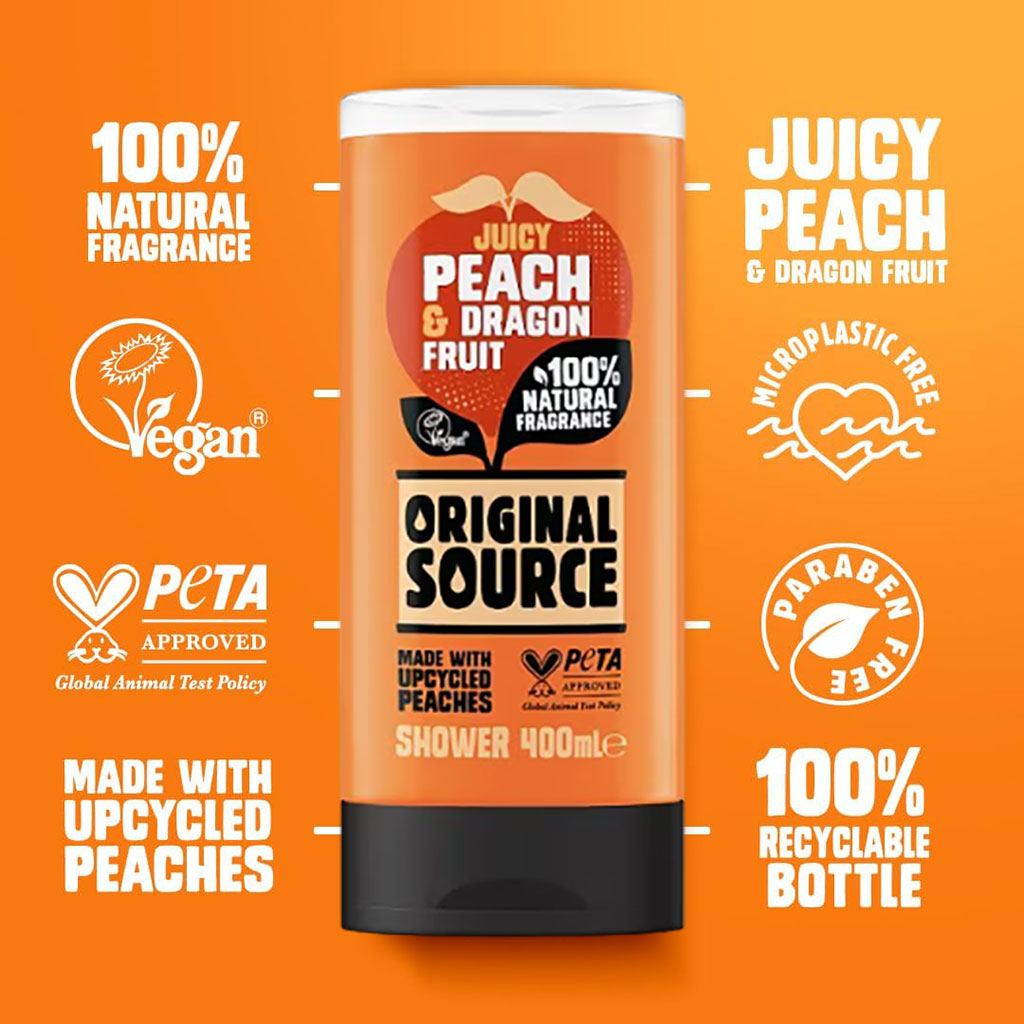 Juicy Peach And Dragon Fruit Shower Gel | Original Source