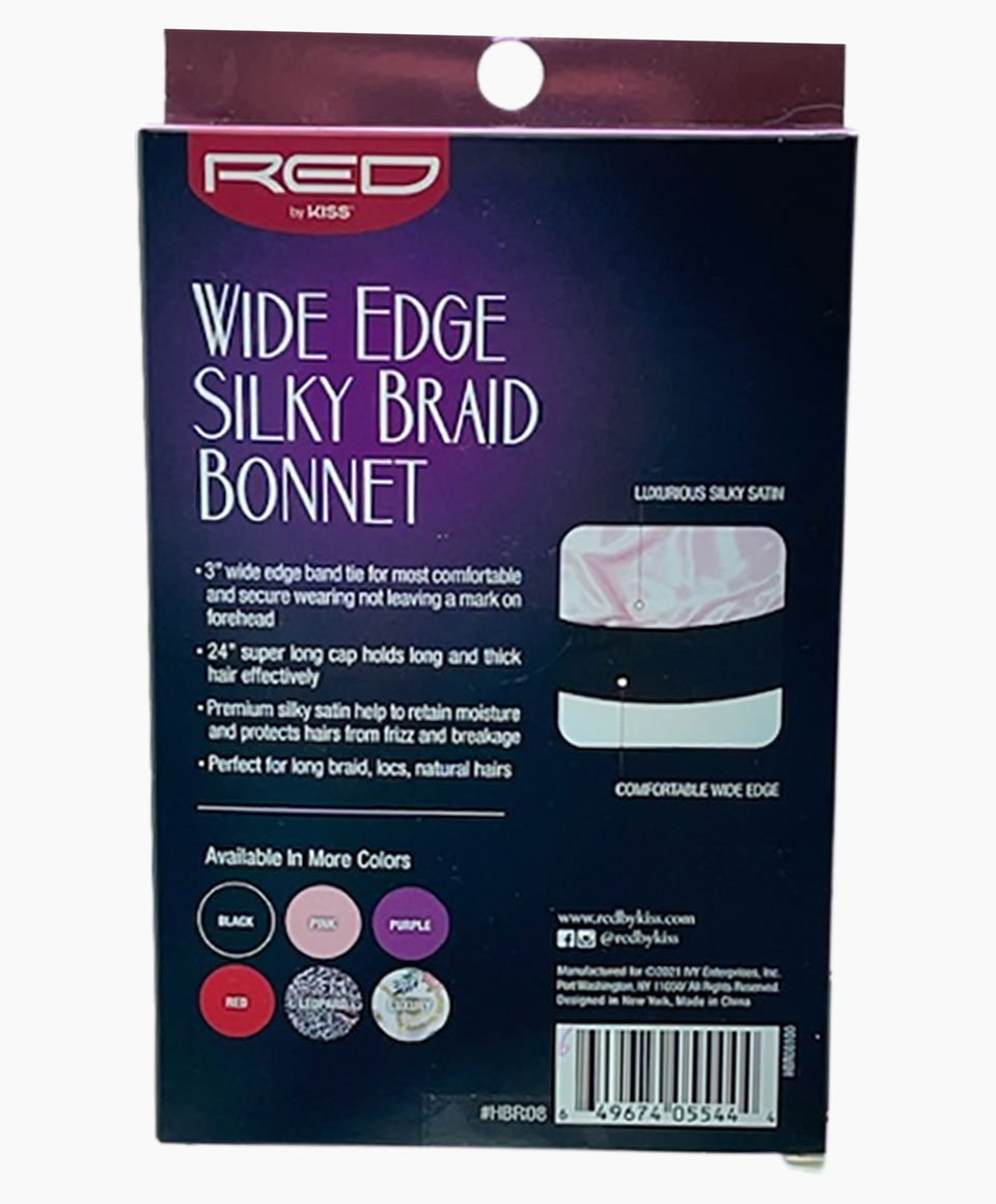 Red By Kiss Wide Edge Silky Braid Bonnet HBR08 | RED by ki