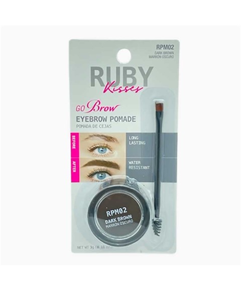 Ruby Kisses Go Brow Pomade RPM02 Dark Brown | RED by kiss