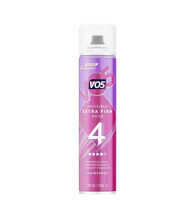 VO5 Invisible Extra Firm Hold 4 Hairspray | VO5 Shampoo